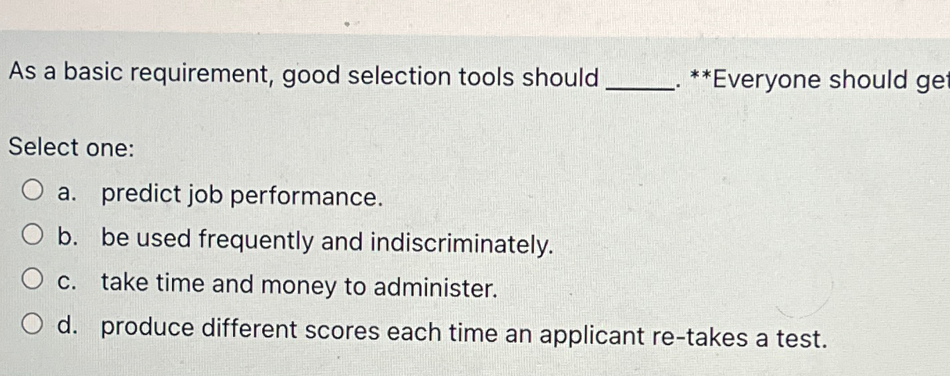 Solved As a basic requirement, good selection tools | Chegg.com