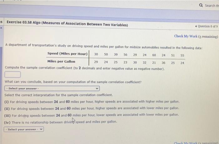 Solved A Search The S Exercise 03 58 Algo Measures Of