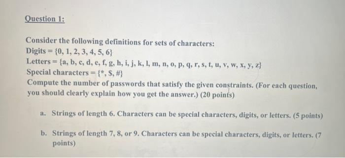 Solved Consider the following definitions for sets of | Chegg.com