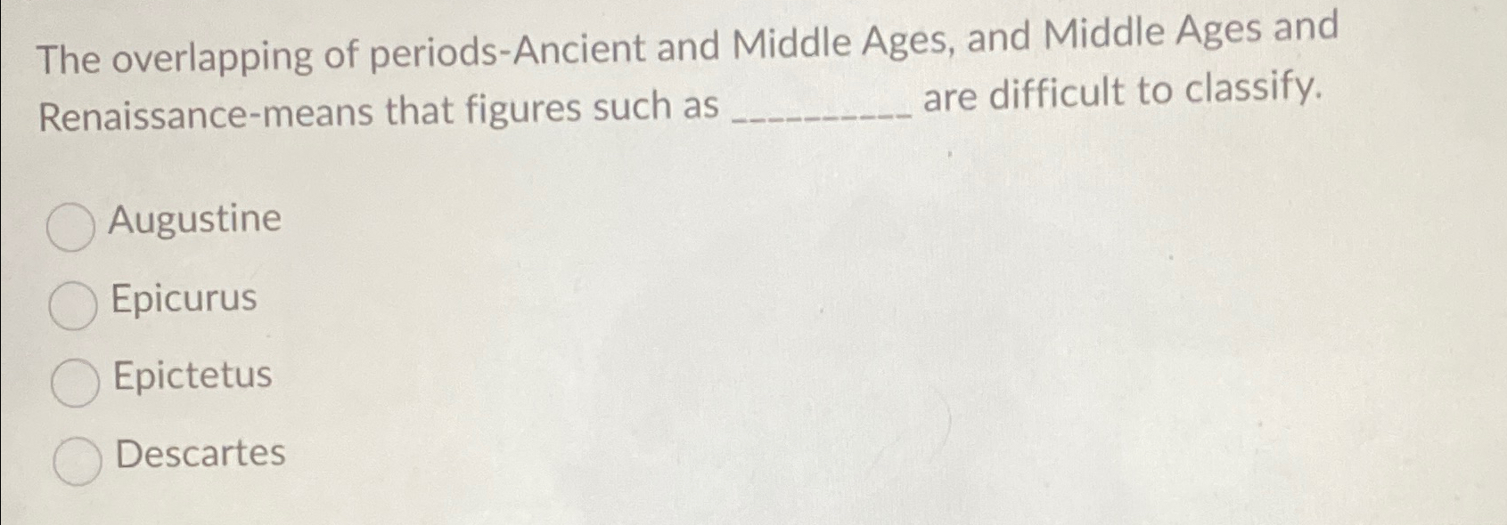 Solved The overlapping of periods-Ancient and Middle Ages, | Chegg.com