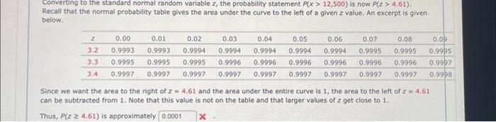 Solved Converting to the standard normal random variable z, | Chegg.com