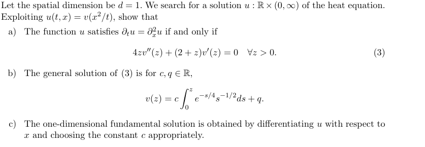 Let the spatial dimension be d=1. ﻿We search for a | Chegg.com