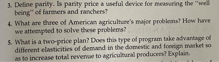 Solved 3. Define parity. Is parity price a useful device for | Chegg.com