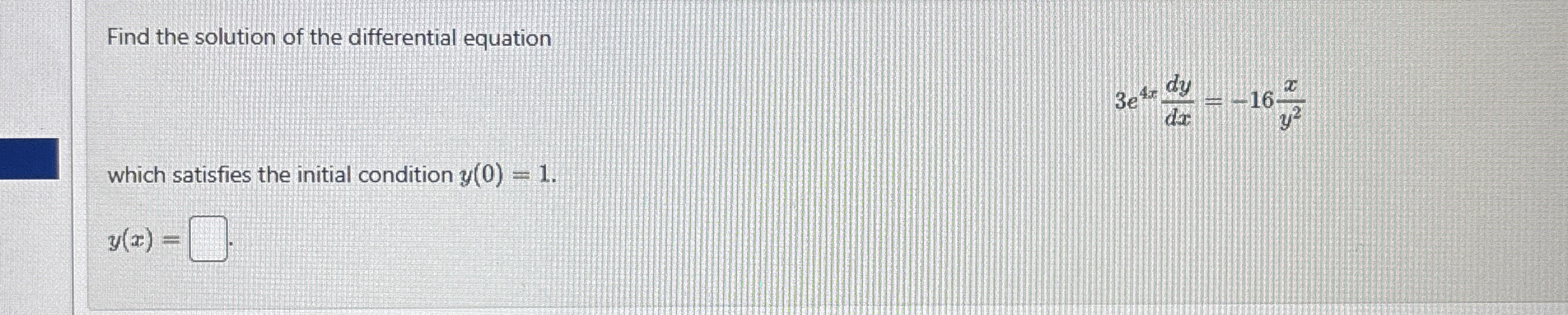 Find the solution of the differential equationwhich | Chegg.com