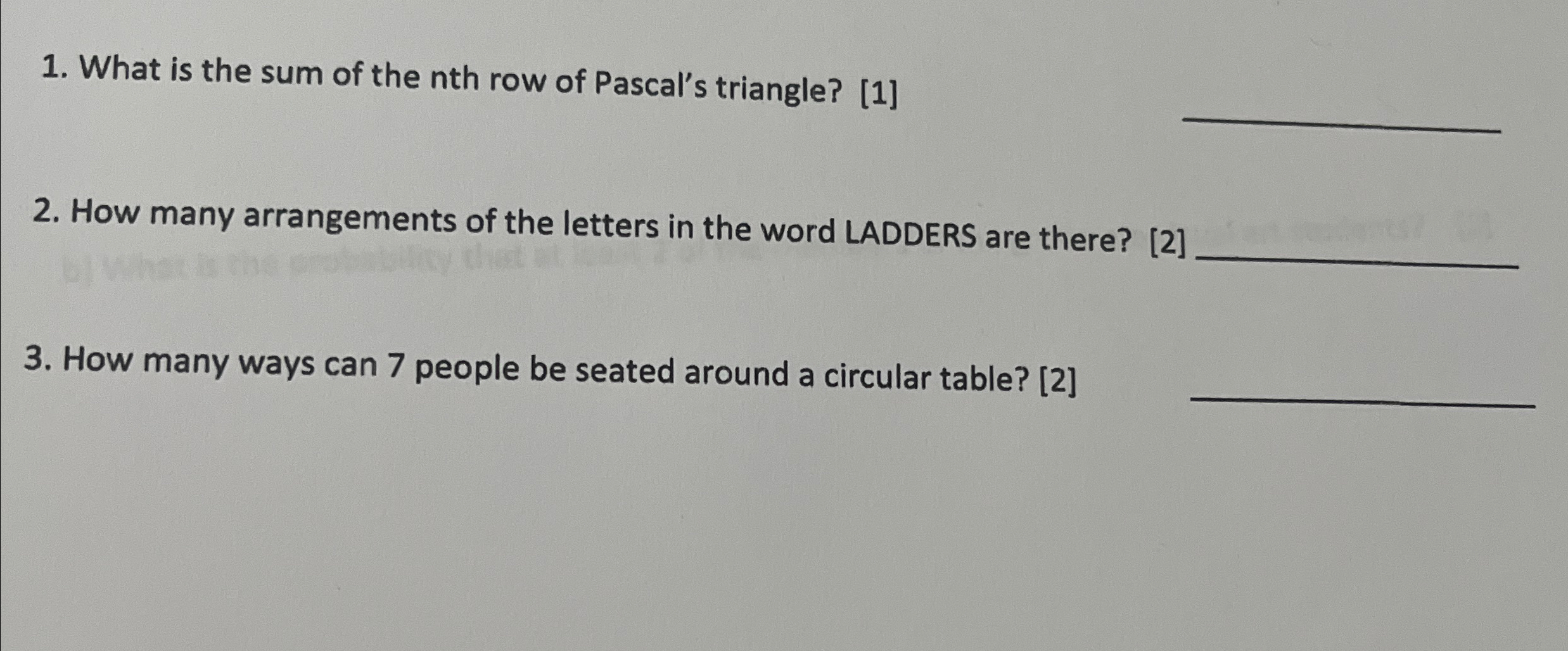 Solved What is the sum of the nth row of Pascal's triangle? | Chegg.com