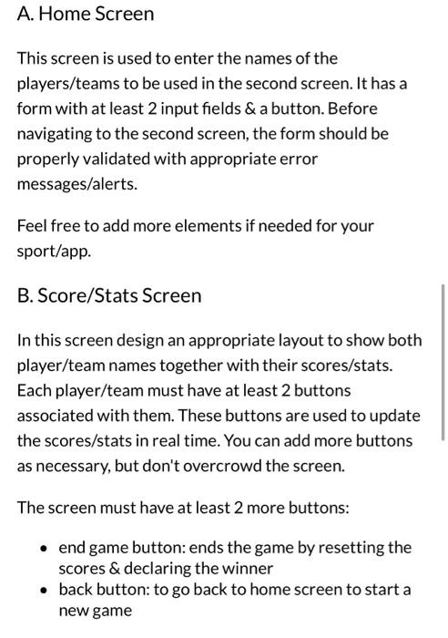 Solved I need help creating this flutter project that | Chegg.com