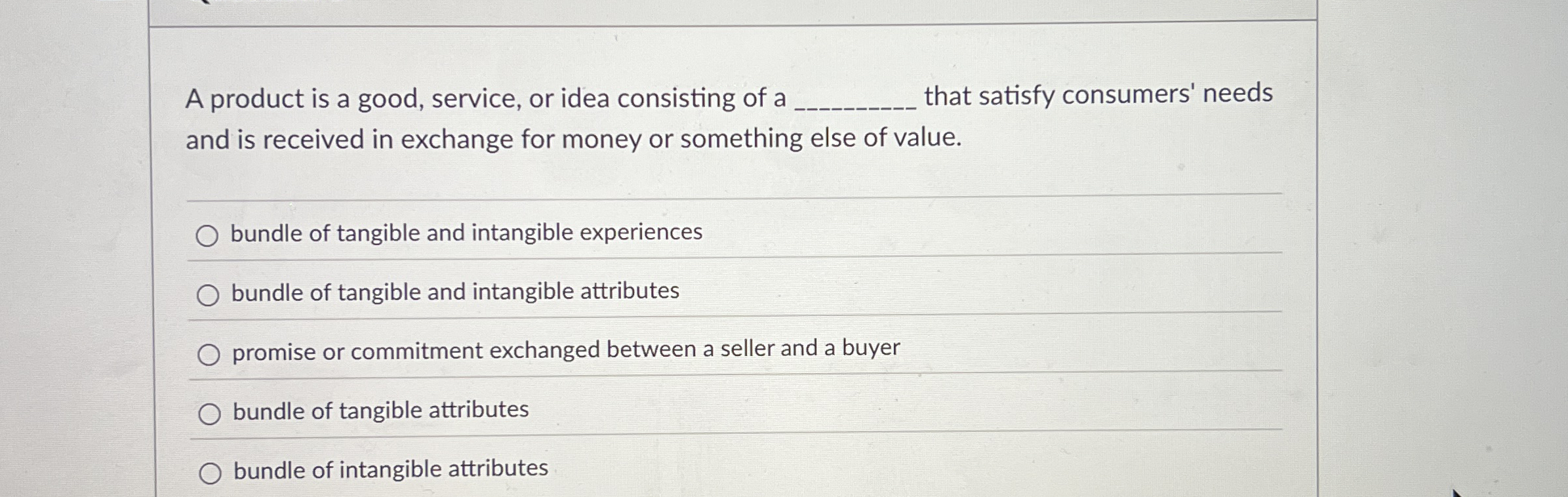 High Quality SOLUTION A product is a good, service, or idea consisting of a | Chegg.com