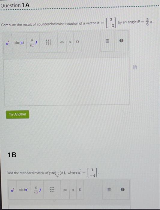Solved Compute the result of counterclockwise rotation of a | Chegg.com