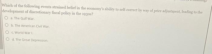 Solved Discretionary fiscal policy in the form of a decrease | Chegg.com