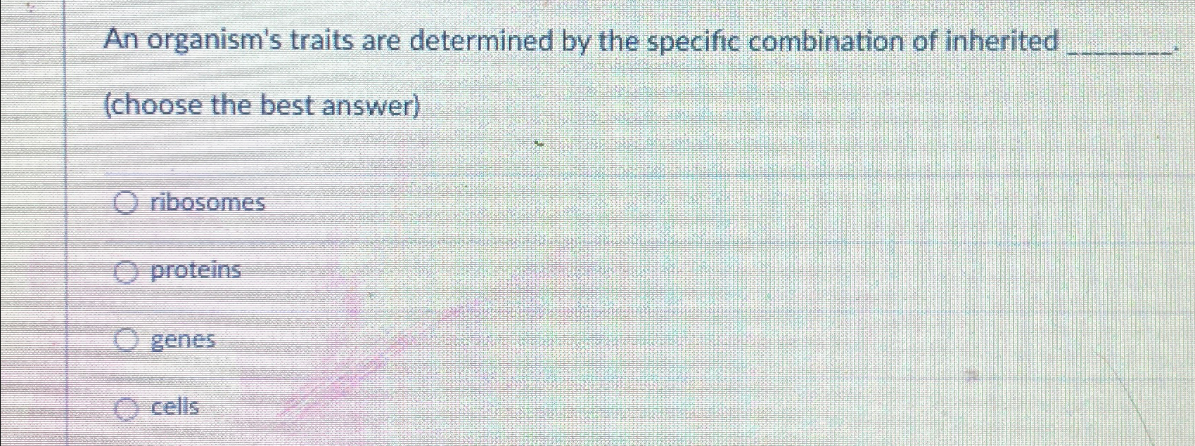 Solved An organism's traits are determined by the specific | Chegg.com