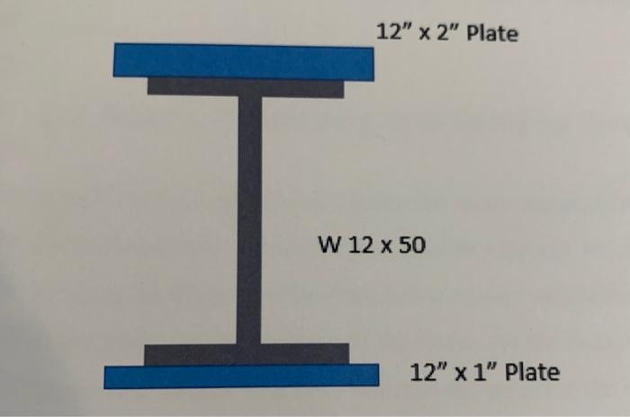 Solved 12" x 2" Plate I W 12 x 50 12" x 1" Plate 12. After | Chegg.com