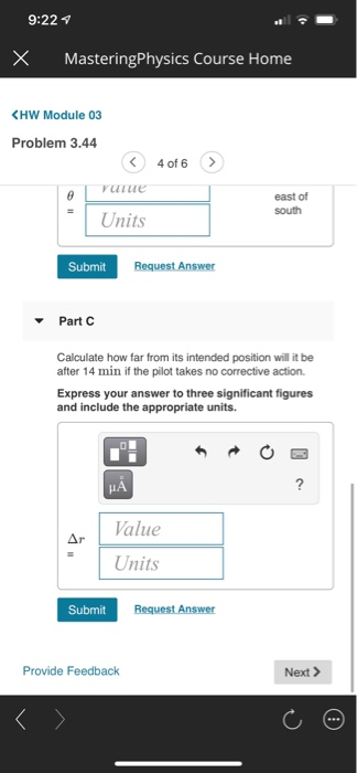 9:22 Х MasteringPhysics Course Home vurue east of | Chegg.com