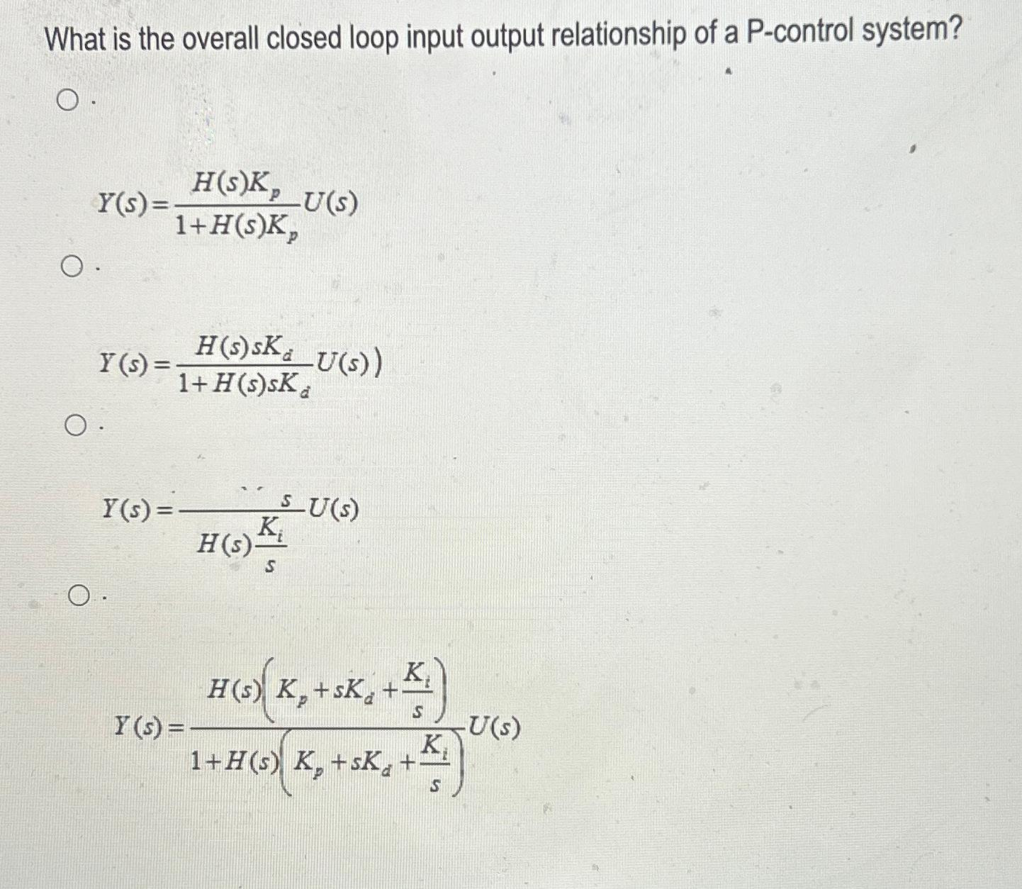 Solved What is the overall closed loop input output | Chegg.com