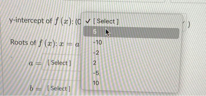 Solved For the functions f(x)=x2−6x+10 and g(x)=5, determine | Chegg.com