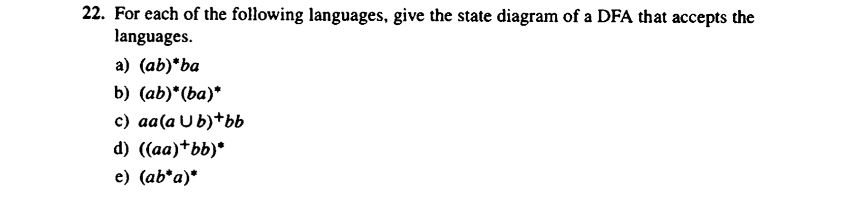 Solved For each of the following languages, give the state | Chegg.com