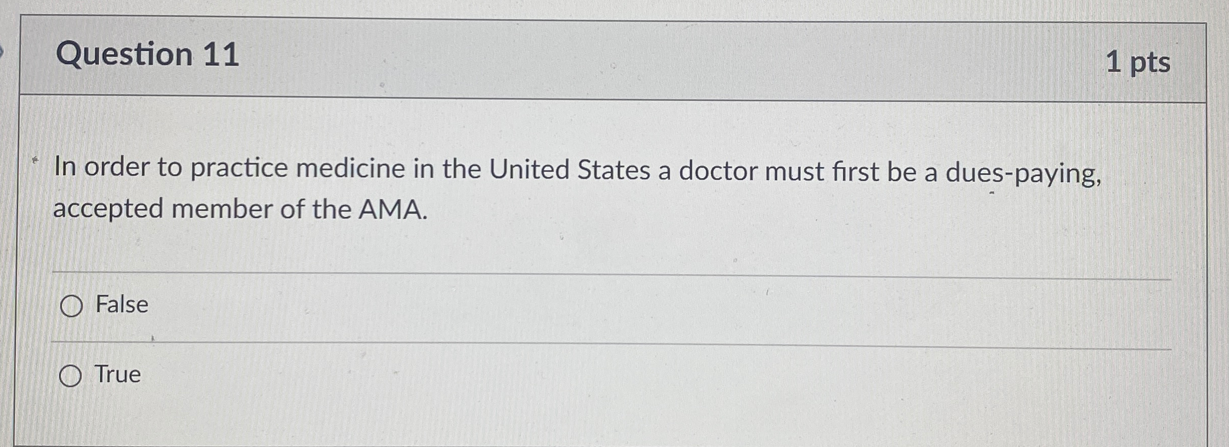 Solved Question 111 ﻿ptsIn order to practice medicine in the | Chegg.com