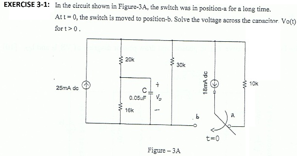 Solved In the circuit shown in Figure-3A, the switch was in | Chegg.com