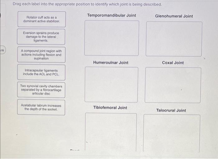 Solved 15 Drag each label into the appropriate position to | Chegg.com