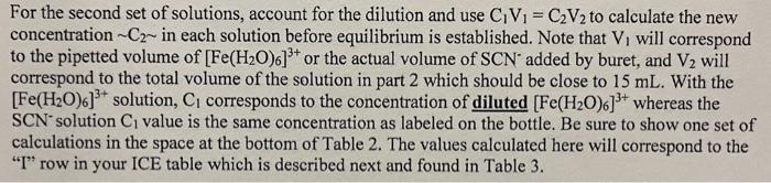 Solved Stock solution concentrations (from course web site | Chegg.com