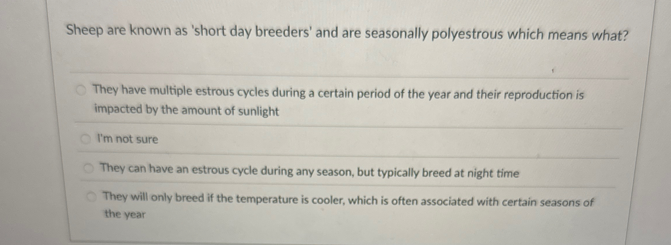 High Quality SOLUTION Sheep are known as 'short day breeders' and are ...