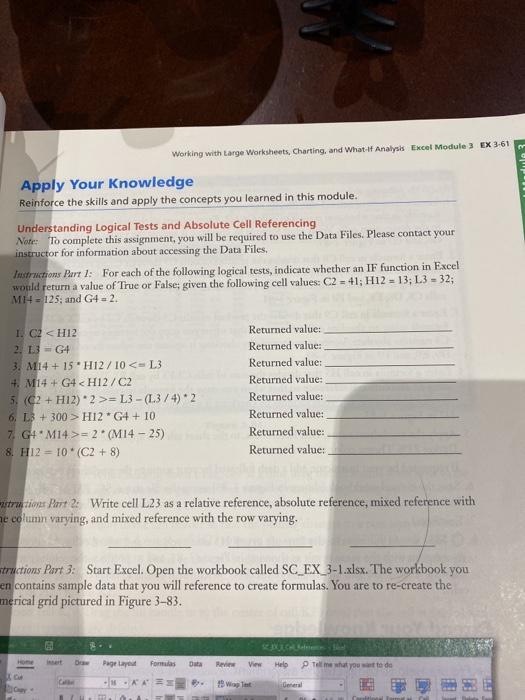 Solved Working with Large Worksheets, Charting, and What if | Chegg.com