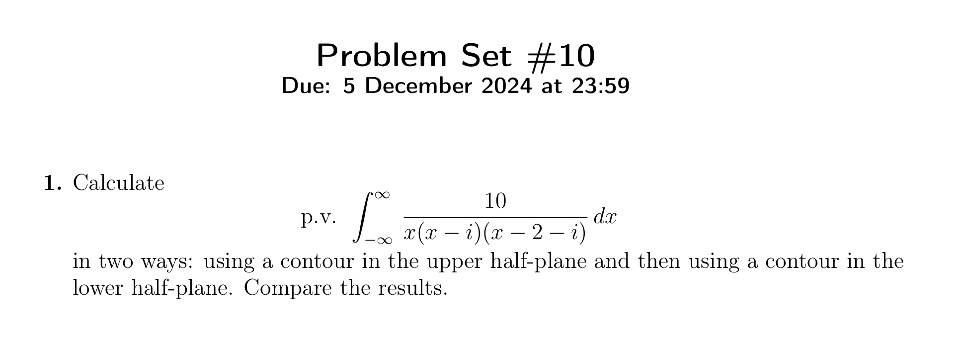 Solved Problem Set #10Due: 5 ﻿December 2024 ﻿at | Chegg.com