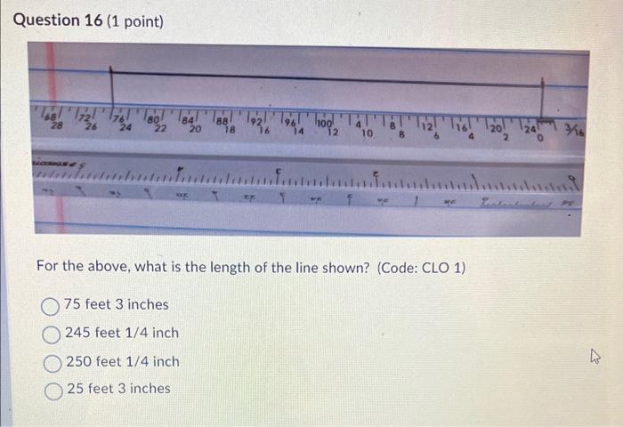 Solved Question 16 (1 point) For the above, what is the | Chegg.com