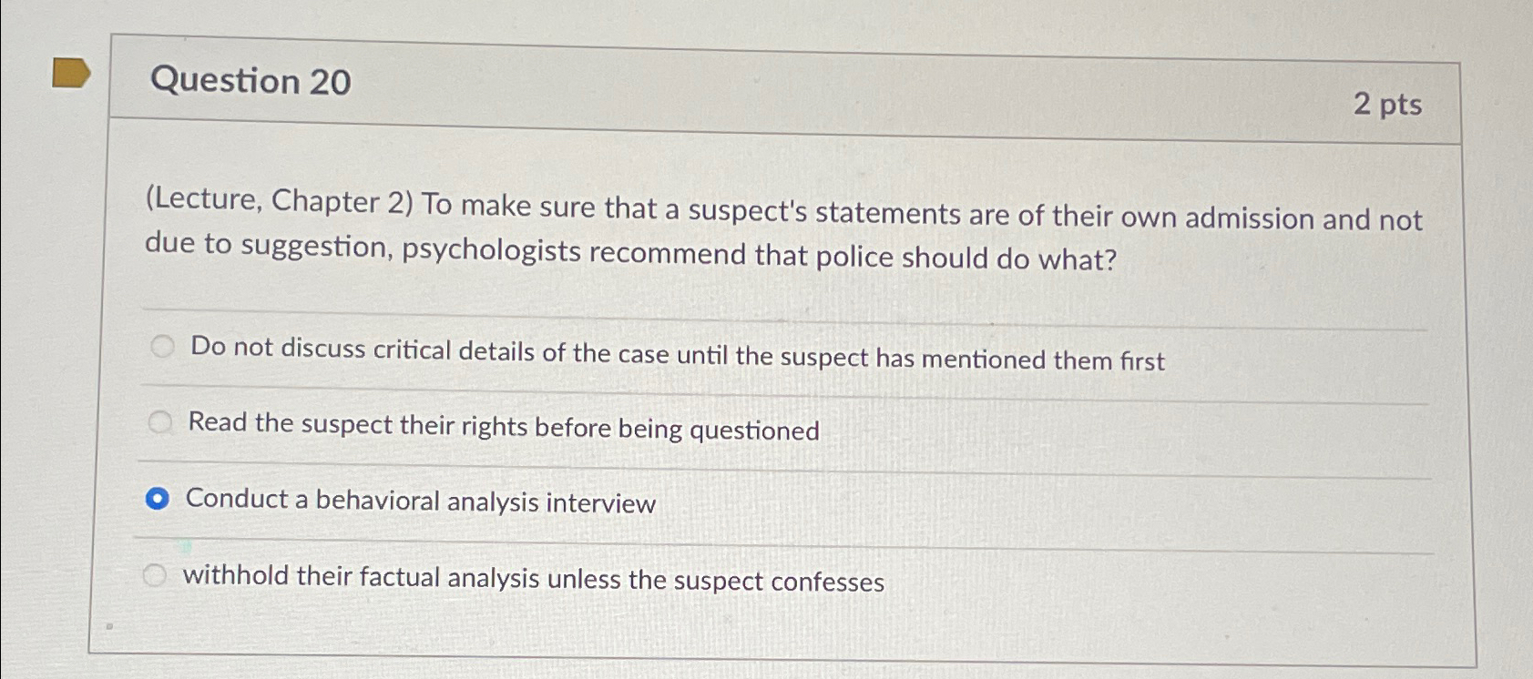 Solved Question 202 ﻿pts(Lecture, ﻿Chapter 2) ﻿To make sure | Chegg.com