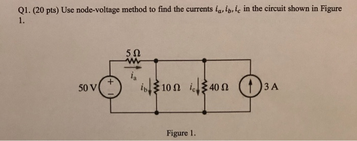 Solved Use node-voltage method to find the currents ia,ib,ic | Chegg.com