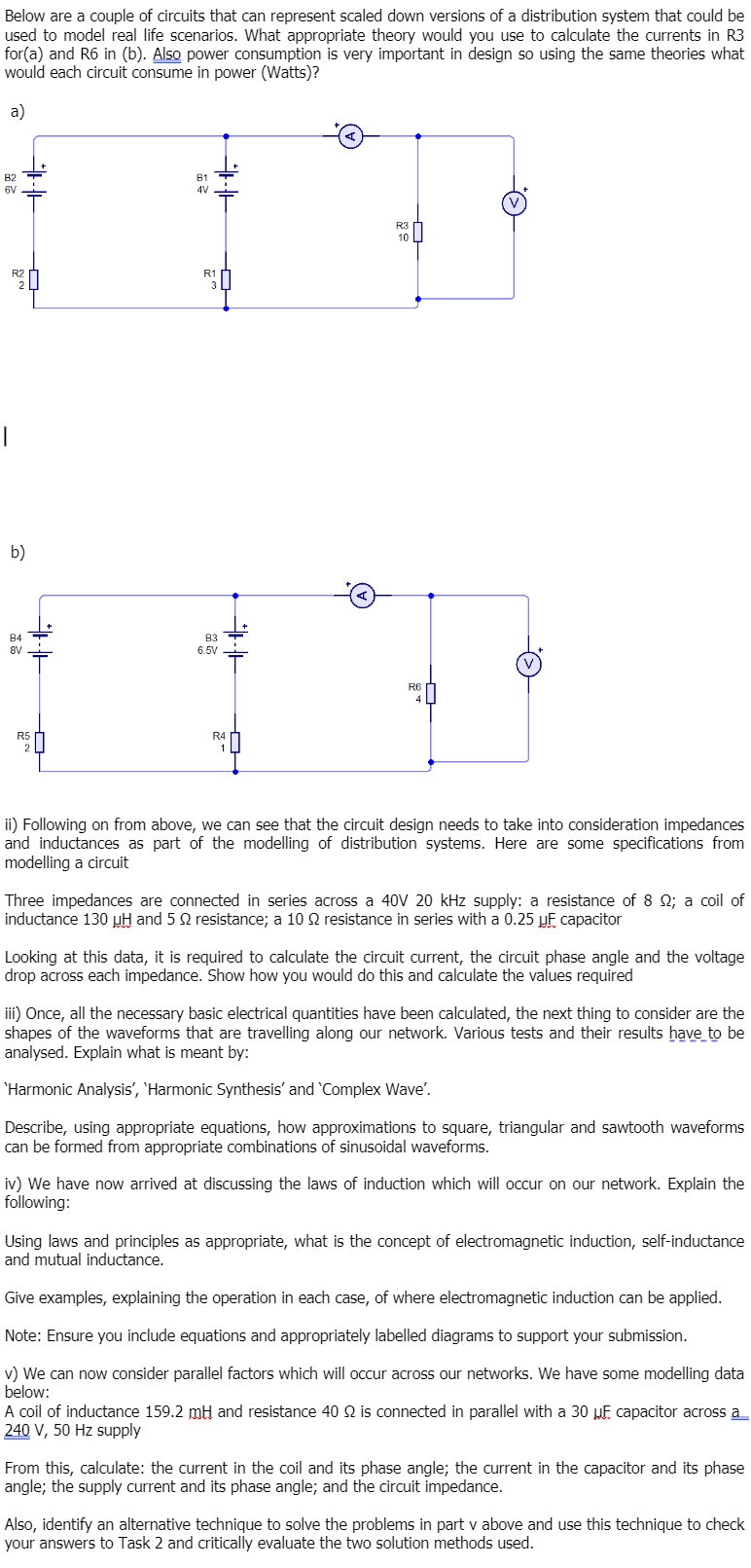 Solved Below are a couple of circuits that can represent | Chegg.com
