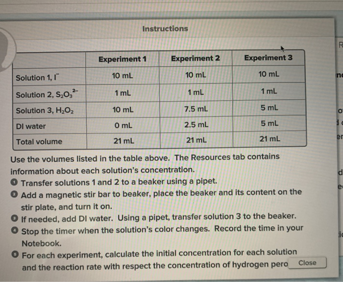 Solved Lab Notebook Volume of solution 3 Time (s) Initial | Chegg.com