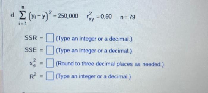 Solved Compute SSR, SSE, se2, and the coefticiont of | Chegg.com