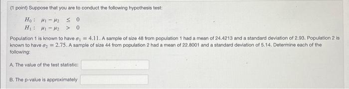 Solved hw13 PLZ NO ROUNDING AND CARRY answer 4 DECIMALS IF | Chegg.com