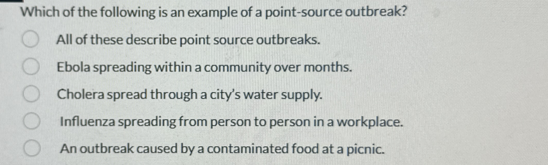 Solved Which of the following is an example of a | Chegg.com