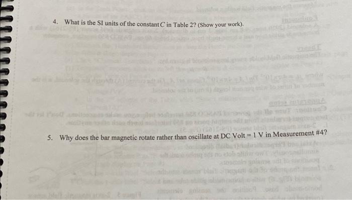 Solved Tahla? Calculated values of constant C,Bh (with | Chegg.com