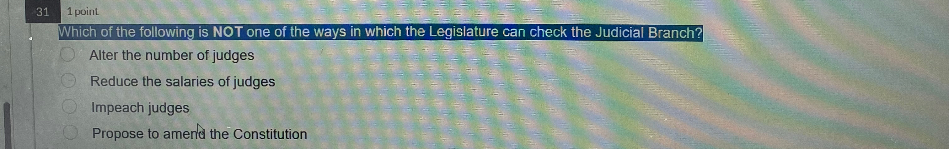 Solved 31,1 ﻿pointWhich of the following is NOT one of the | Chegg.com