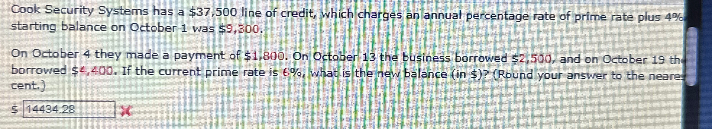 Solved Cook Security Systems has a $37,500 ﻿line of credit, | Chegg.com