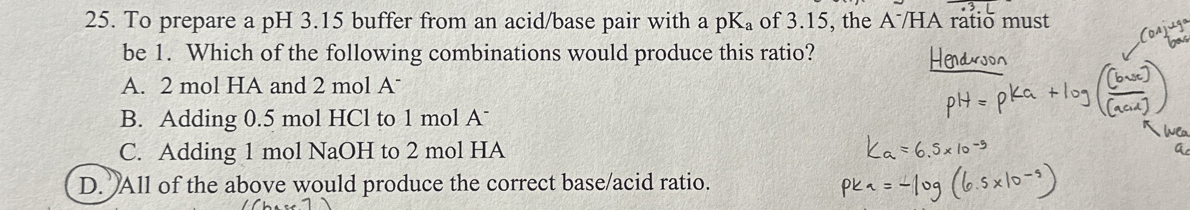 Solved To prepare a pH 3.15 ﻿buffer from an acid/base pair | Chegg.com