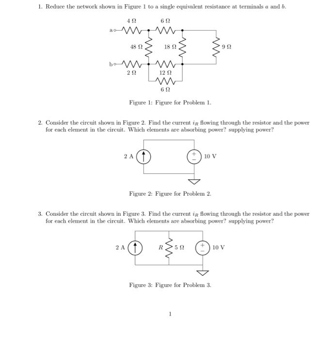 Solved 1. Reduce the network shown in Figure 1 to a single | Chegg.com