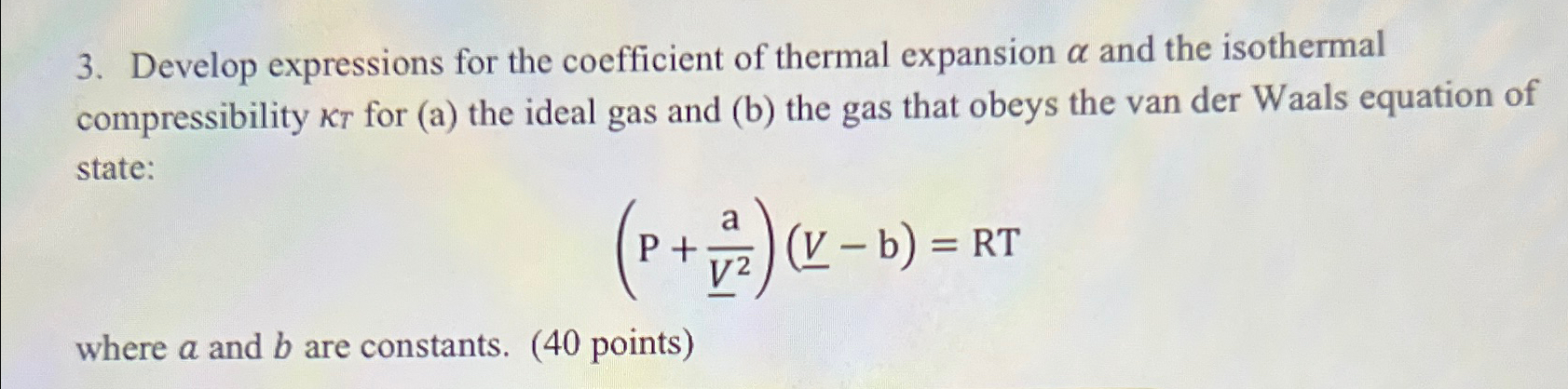 Solved Develop expressions for the coefficient of thermal | Chegg.com