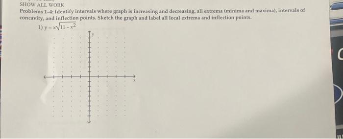 Solved SHOW ALL WORK Problems 1-4: Identify intervals where | Chegg.com