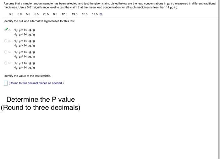 Solved Assume that a simple random sample has been selected | Chegg.com