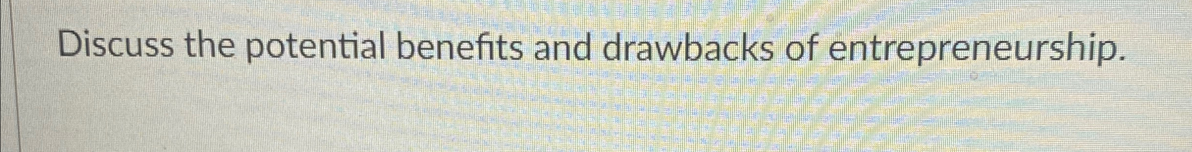 Solved Discuss the potential benefits and drawbacks of | Chegg.com