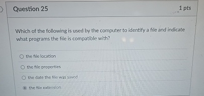 Solved Question 25Which of the following is used by the | Chegg.com