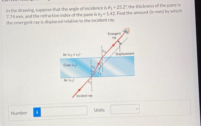 Solved In the drawing, suppose that the angle of incidence | Chegg.com