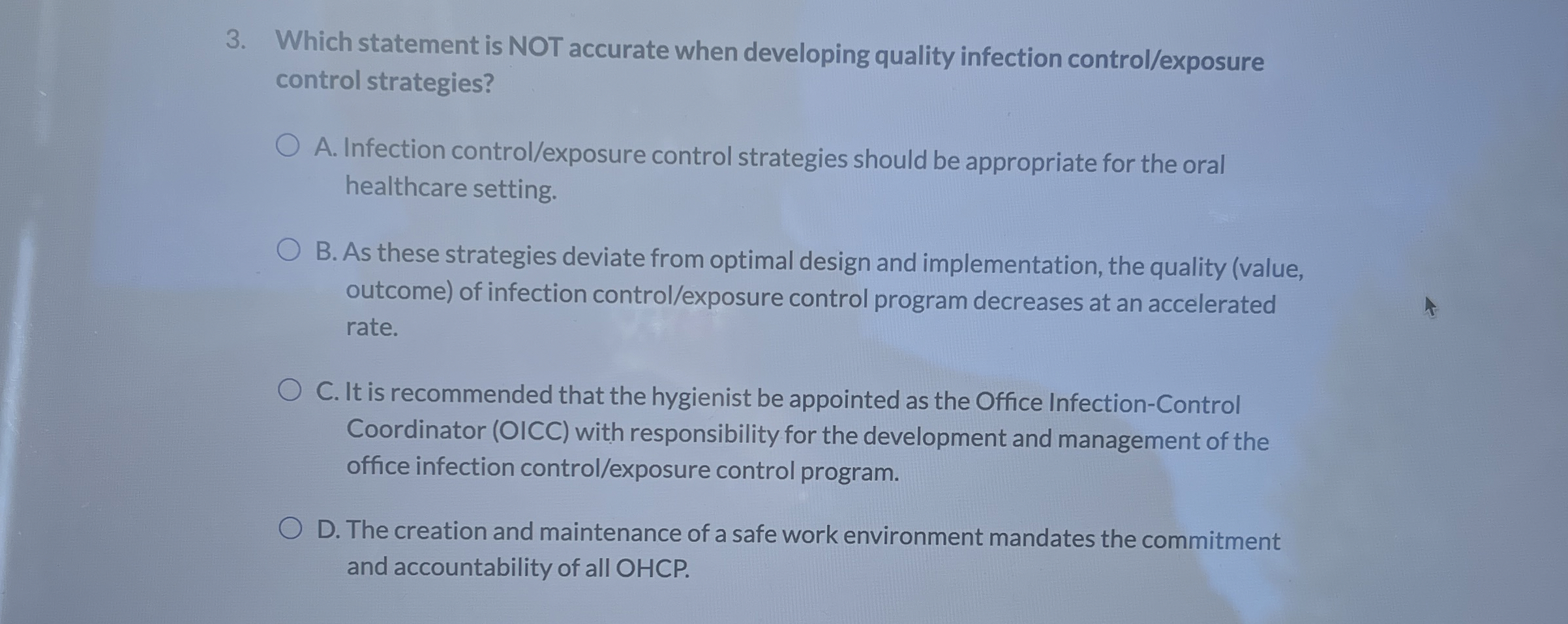Solved Which statement is NOT accurate when developing | Chegg.com