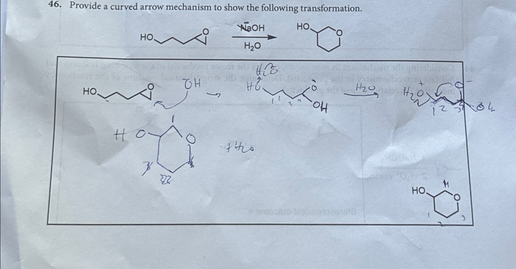 Solved Provide a curved arrow mechanism to show the | Chegg.com
