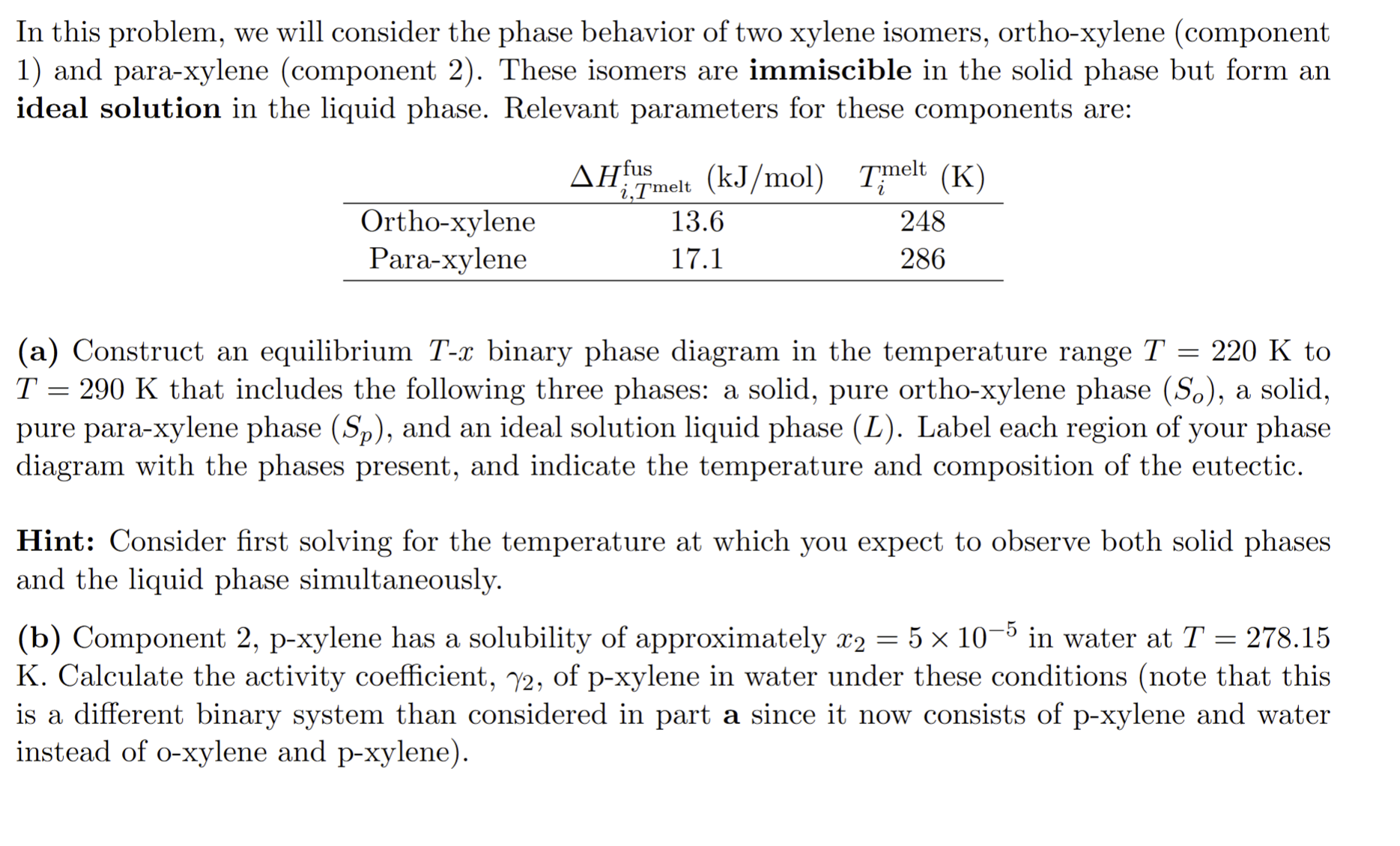 T - x ﻿binary phase diagram in ﻿the temperature range | Chegg.com