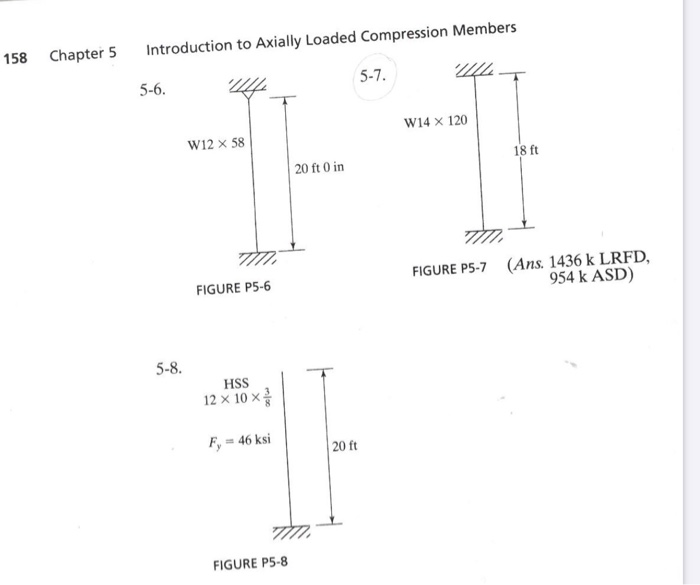 Solved 158 Chapter 5 Introduction to Axially Loaded | Chegg.com