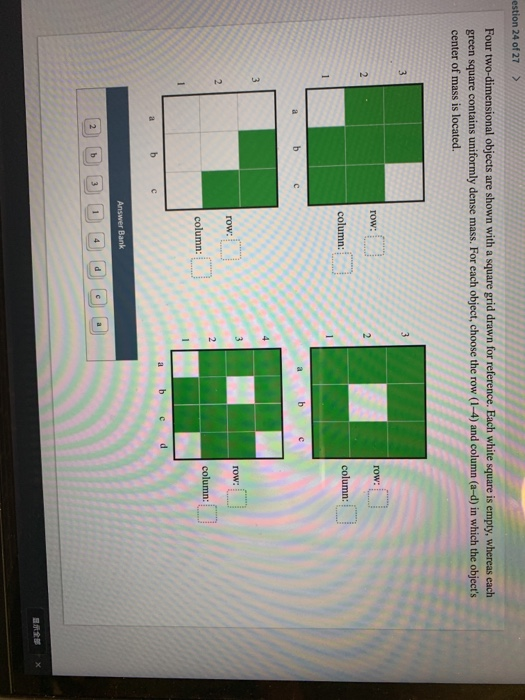 Solved estion 24 of 27 > Four two-dimensional objects are | Chegg.com